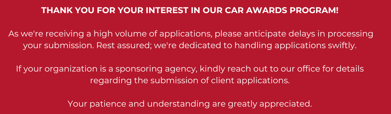 Eligibility to Apply for a Donated Car - Vehicles for Change